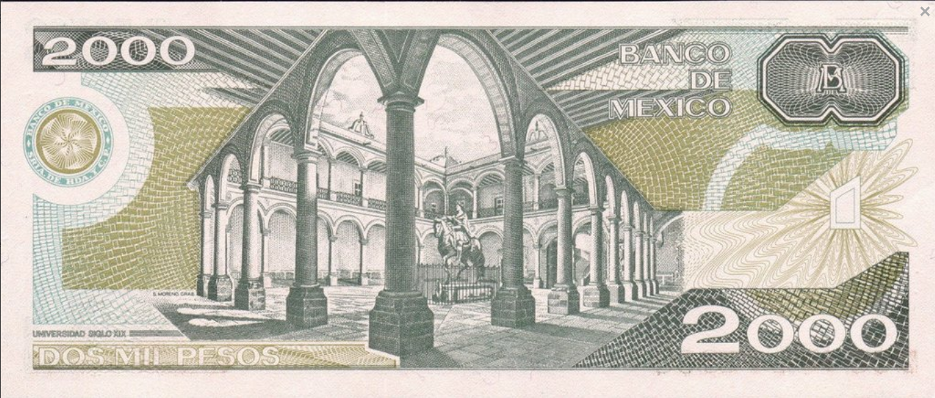 Meksyk 2000 Peso Justo Sierra 1987 P-86b.2 supermonety.pl: monety ...